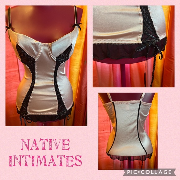 Native Intimates | Intimates & Sleepwear | Pinkblack Lace Detail Corset ...